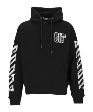 Off-White Arrow Pattern Hoodie - Black