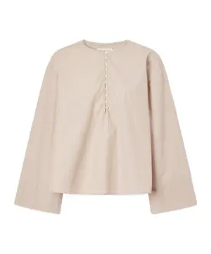 KALLMEYER Striped Cotton-poplin Blouse