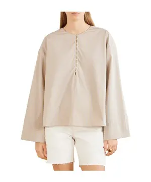KALLMEYER Striped Cotton-poplin Blouse