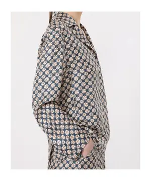 Max Mara Printed Silk Pyjama-style Shirt