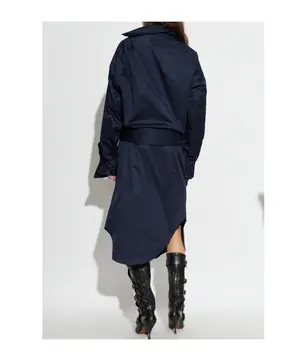 VIVIENNE WESTWOOD Belted Trench Coat - Navy