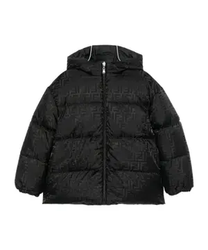 Fendi Ff Logo Quilted Jacket - Black