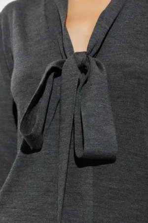 Dolce & Gabbana Dolce Gabbana V-neck Bow Detailed Knitted Top