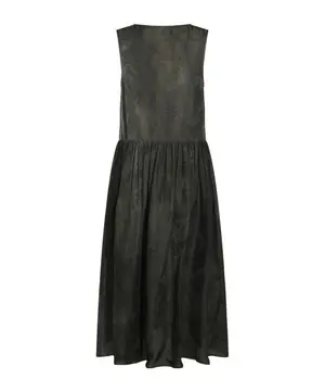 UMA WANG Sleeveless Jacquard Pleated Midi Dress