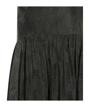 UMA WANG Sleeveless Jacquard Pleated Midi Dress