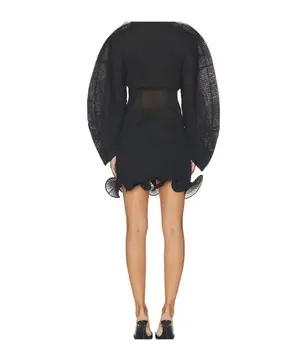 Cult Gaia Wide Sleevd Pleated Dress