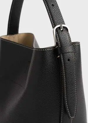 TOTEME Grained-leather Belted Tote