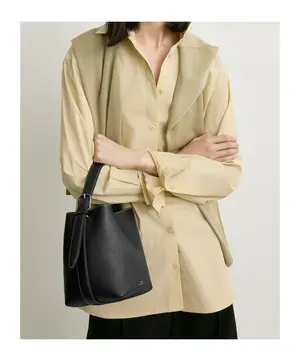 TOTEME Grained-leather Belted Tote