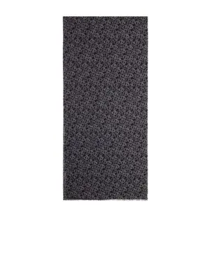 Giorgio Armani Patterned Scarf Black