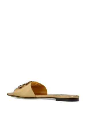 Dolce & Gabbana Round-toe Flat Slippers