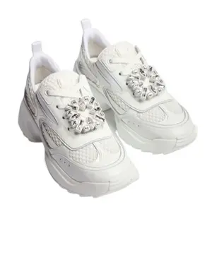 ROGER VIVIER Viv On The Run Lace-up Mesh Sneakers