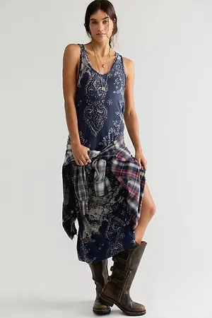Free People Cleo Bandana Maxi Top