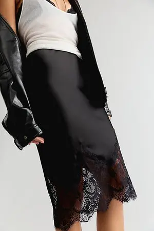 Norma Kamali Bias Lace Half Slip