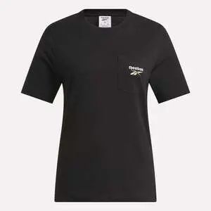 REEBOK Logo Pocket T-shirt - Black