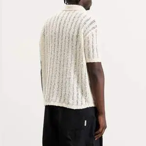 PICANTE Pointelle Knit Polo Shirt