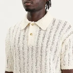 PICANTE Pointelle Knit Polo Shirt