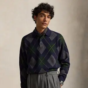 Ralph Lauren Relaxed Fit Argyle Wool-mohair Sweater