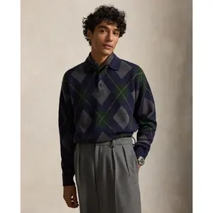 Ralph Lauren Relaxed Fit Argyle Wool-mohair Sweater