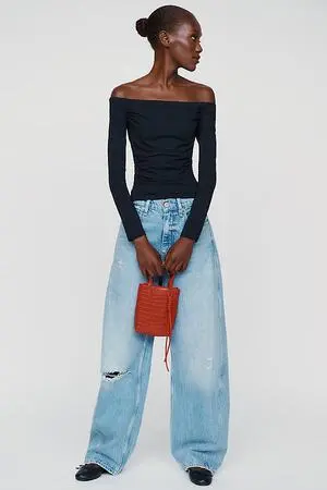 Susana Monaco Off-shoulder Top - Black