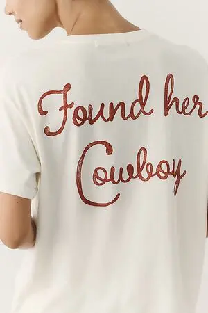 LETLUV Found Her Cowboy 100% Cotton Bridal Tee