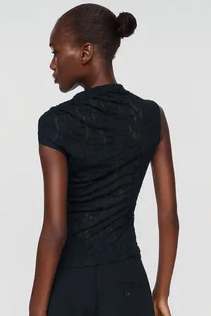 ESTHE Asymmetrical Lace Top