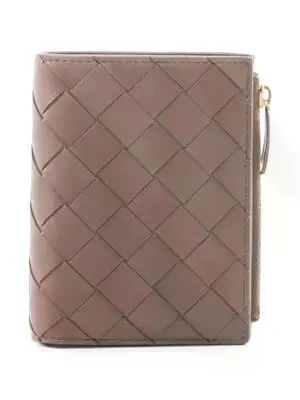 Bottega Veneta 2020s Intrecciato Bi-fold Wallet - Grey