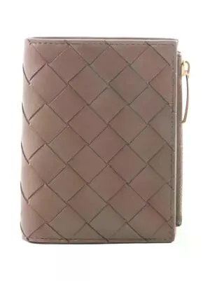 Bottega Veneta 2020s Intrecciato Bi-fold Wallet - Grey