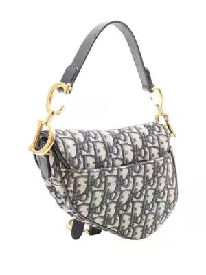 Dior 2000-2026 Mini Oblique Canvas Saddle Bag Satchel