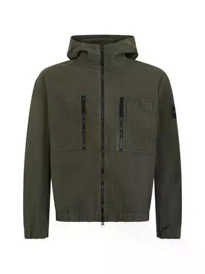 Stone Island 1200011 Organic-cotton Ripstop Comfort-fit Hooded Overshirt With Zip Pockets - Grey