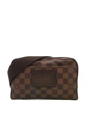 LOUIS VUITTON 2010 Damier Ebene Brooklyn Bum Bag Belt Bag - Brown