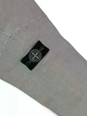 Stone Island 6100028 Mineral-dyed Cotton-fleece Oversized-fit Crewneck Sweatshirt With Chest Pocket - Grey