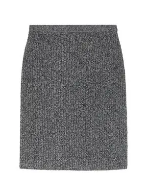 Aspesi Marl-knit Pencil Mini Skirt - Grey