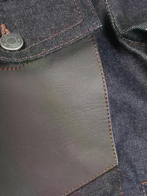 Hermès Indigo Leather-pocket Jacket