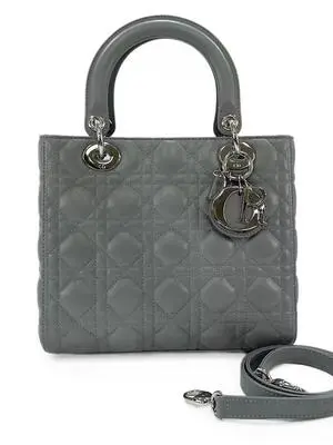 Dior Cannage Lady Handbag - Grey