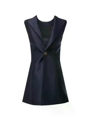 Balenciaga V-neck Flared Dress - Blue