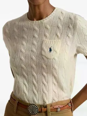 Polo Ralph Lauren Cable Wool-cashmere Short-sleeve Jumper