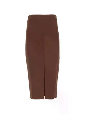 FEDERICA TOSI Federica Tosi High-Waisted Rear-Slit Midi Skirt