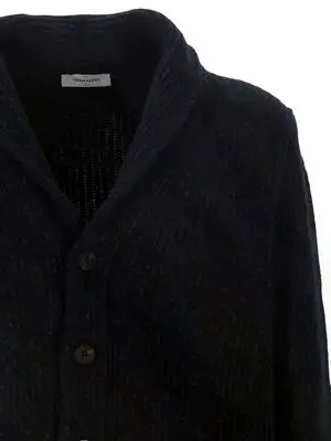 GRAN SASSO Ribbed Shawl-collar Cardigan - Blue