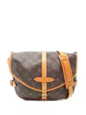 LOUIS VUITTON 1992 30 Saumur Monogram Shoulder Bag - Brown