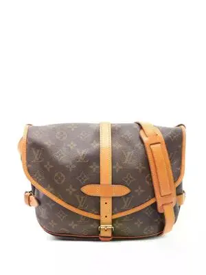 LOUIS VUITTON 1992 30 Saumur Monogram Shoulder Bag - Brown