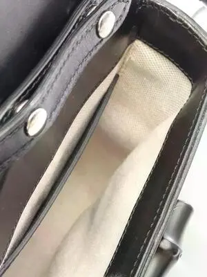 Gucci Calfskin Bamboo Top Handle Satchel Bag