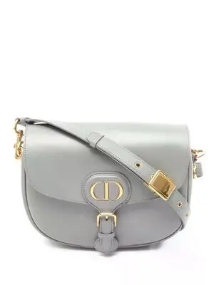 Dior 2020-2026 Medium Leather Bobby Crossbody Bag - Grey