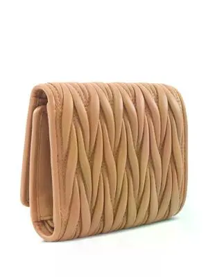 Miu Miu 2020s Matelassé Trifold Wallet
