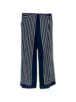 TOTEME Monogram Silk Jacquard Trousers - Blue