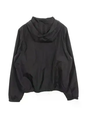 Prada 2000s Re-nylon Triangle Logo Hooded Jacket - Black