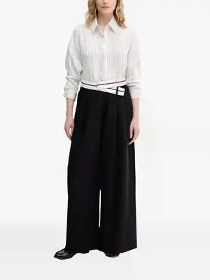Sisley Pleated Wide-leg Trousers