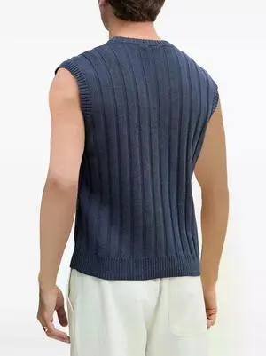 Sisley Ribbed-knit Sweater Vest