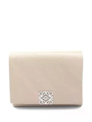 Loewe 2020s Anagram Trifold Wallet Neutrals