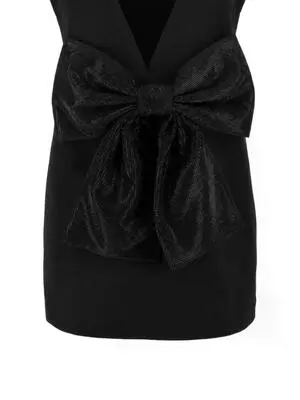 ELEH Bow-detail Open-back Mini Dress