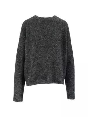 ELEH Sequin-embellished Long-sleeve Sweater - Grey